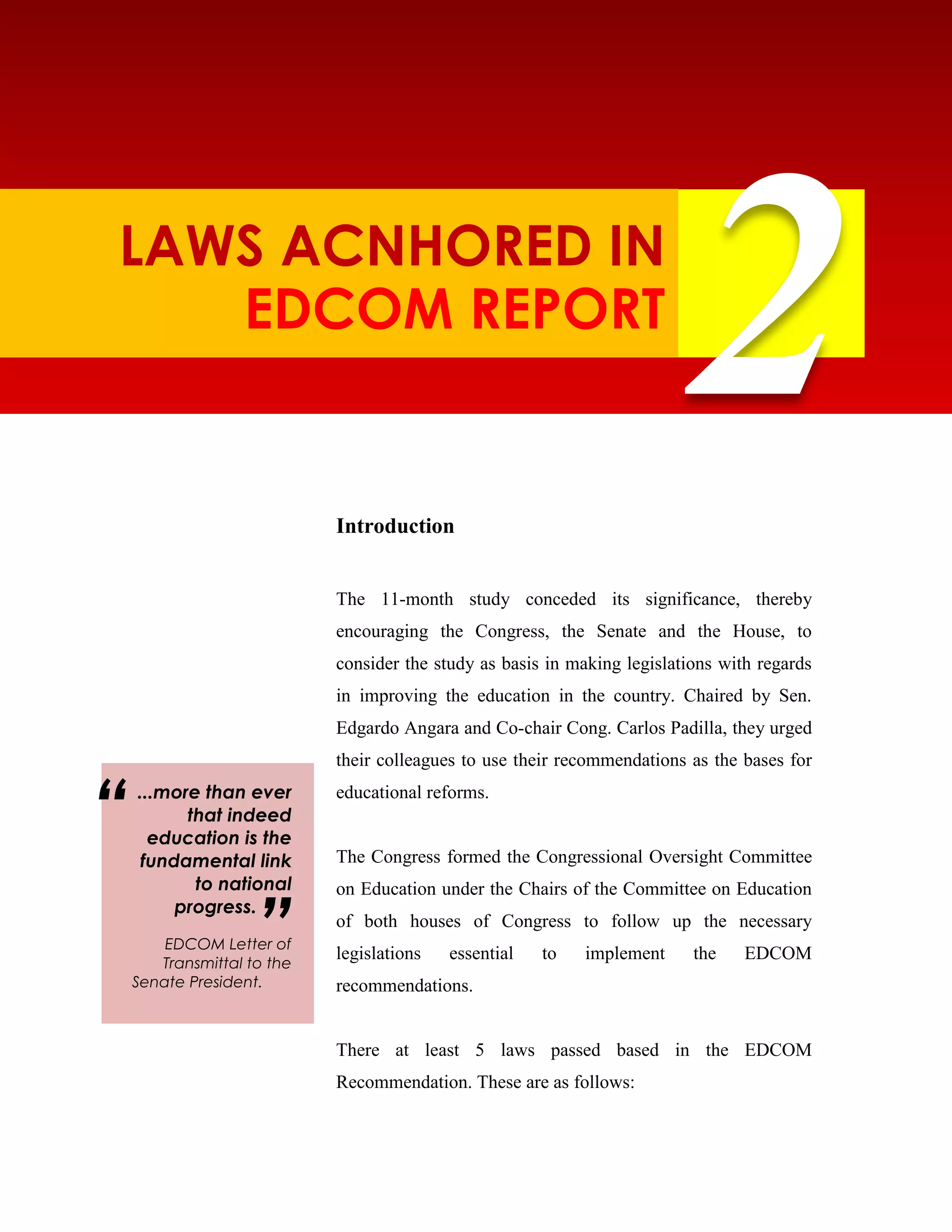 EDCOM Report of 1991 | PDF