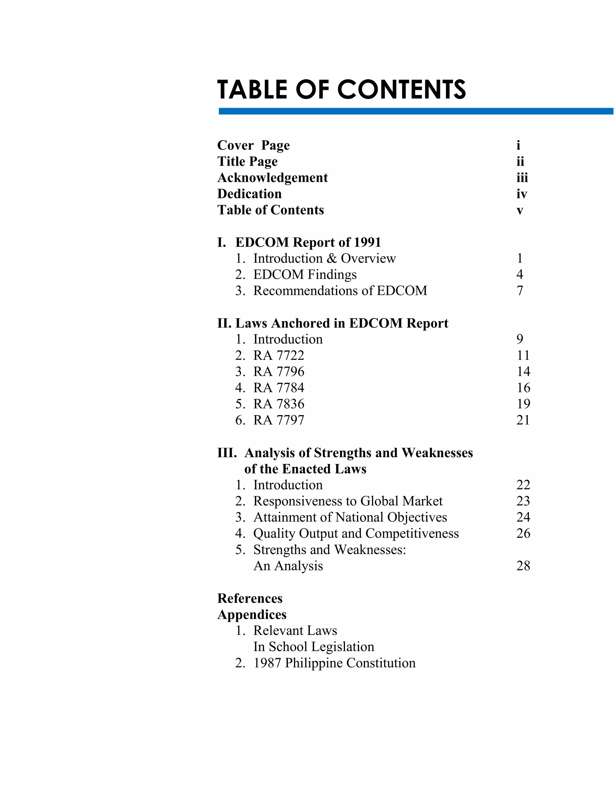 EDCOM Report of 1991 | PDF