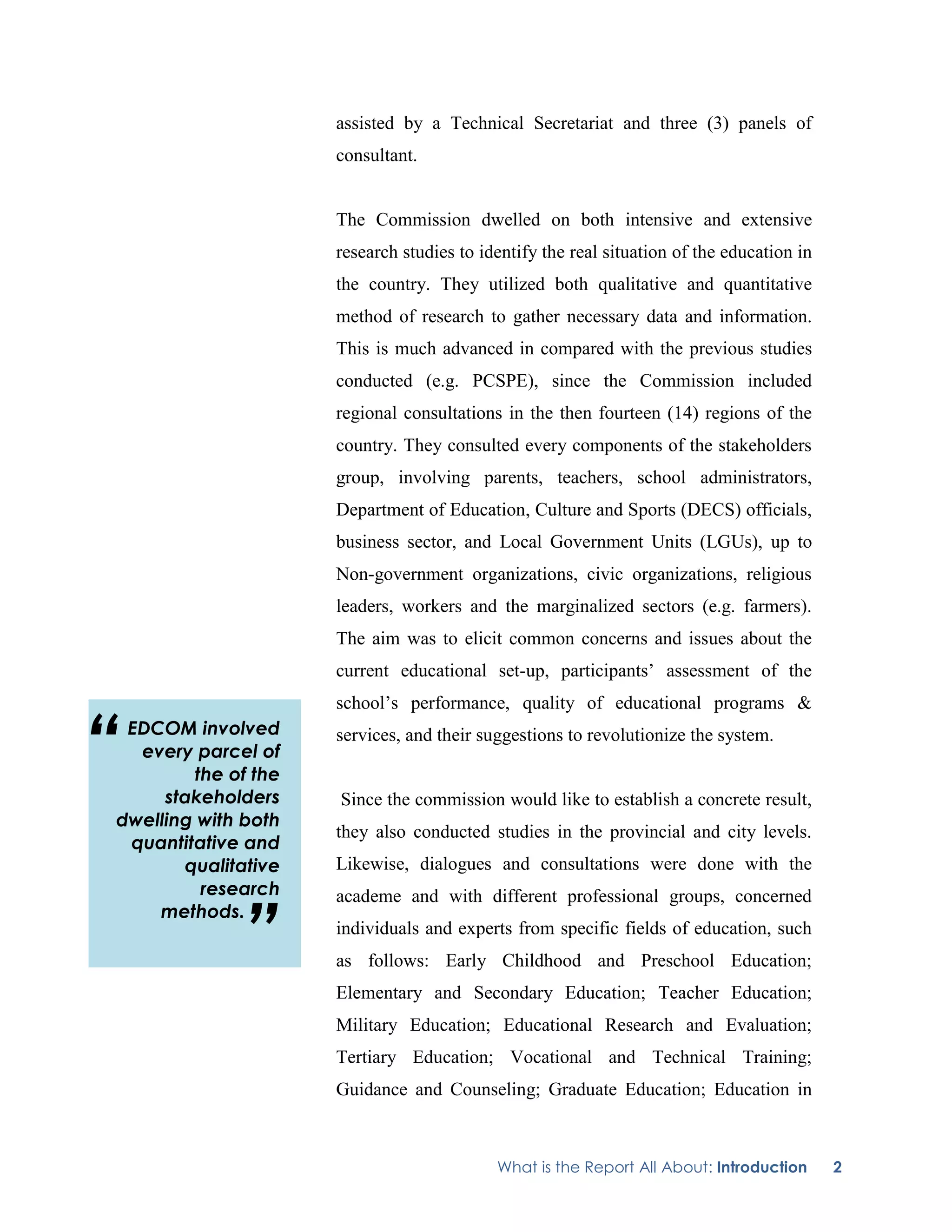 EDCOM Report of 1991 | PDF