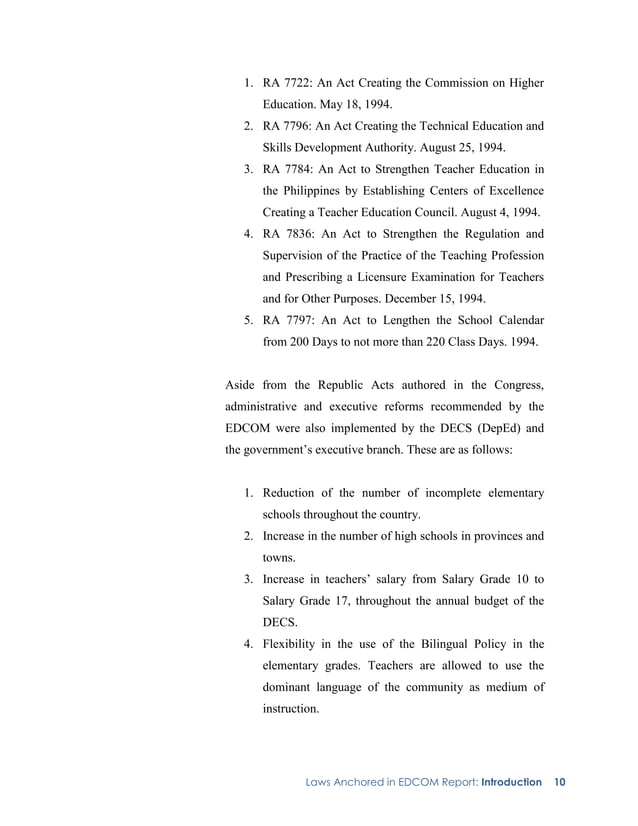 EDCOM Report of 1991 | PDF