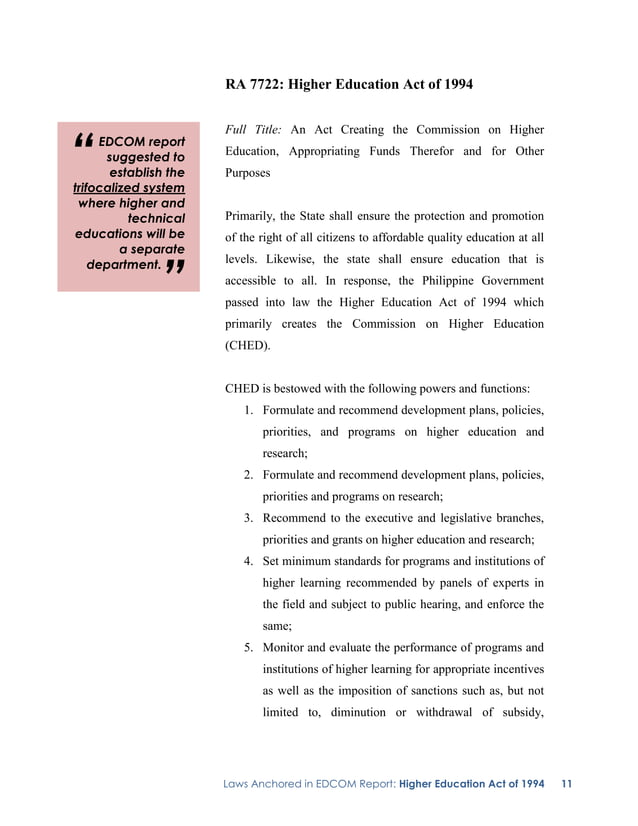 EDCOM Report of 1991 | PDF