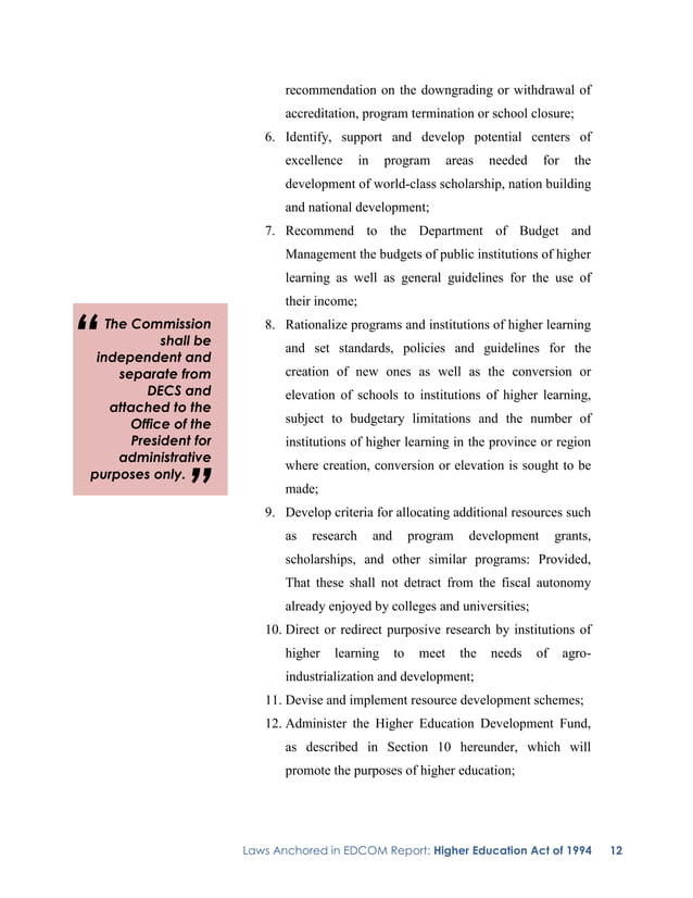 EDCOM Report of 1991 | PDF