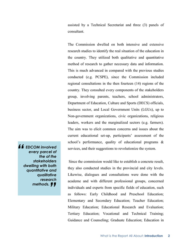 EDCOM Report of 1991 | PDF