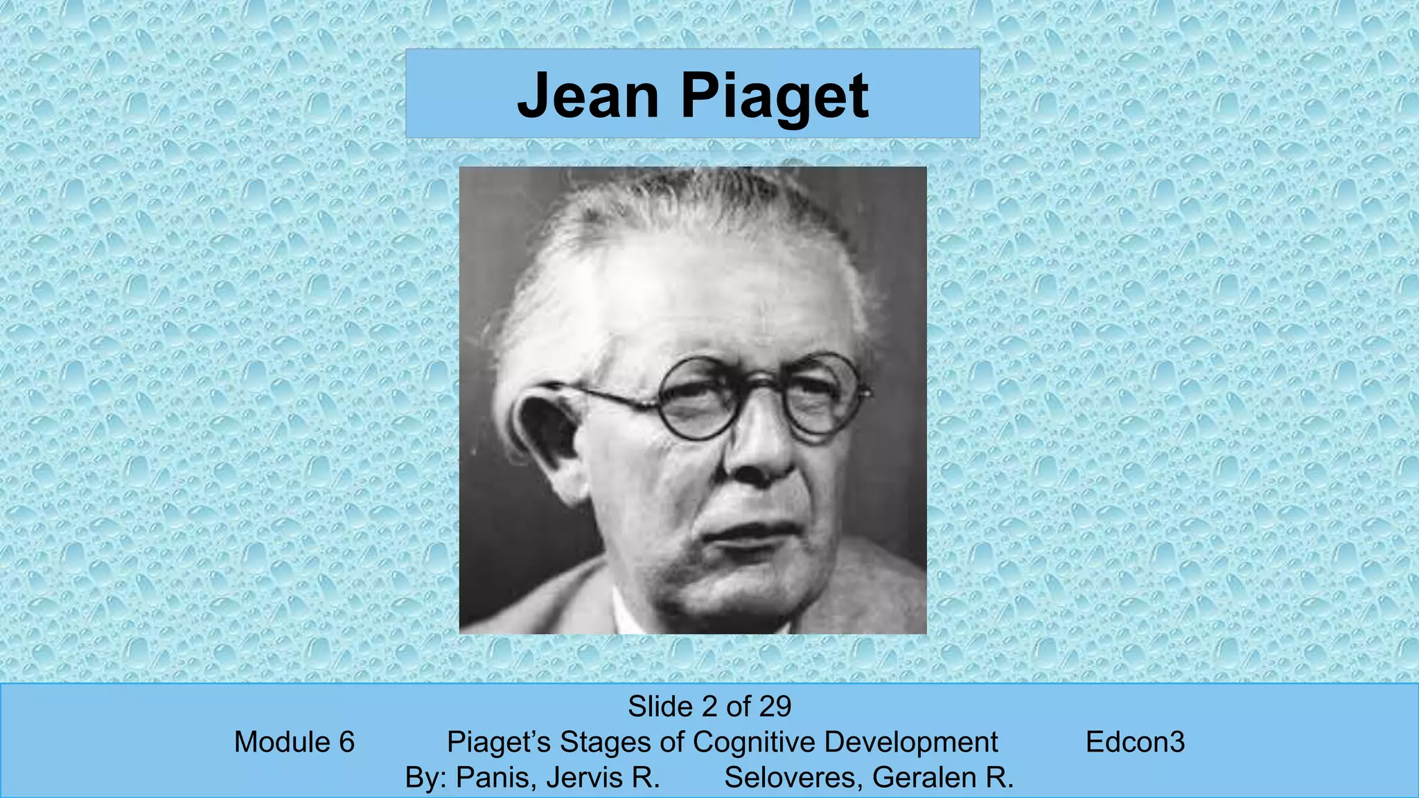 Piaget's Stages of Cognitive Development | PPTX