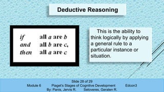 Piaget's Stages of Cognitive Development | PPTX