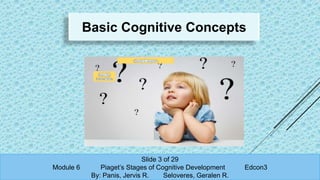 Piaget's Stages of Cognitive Development | PPTX