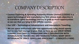 ED Cosexx - A SPACE TRAVELLING CORPORATION THAT AIMS TO ACHIEVE ...