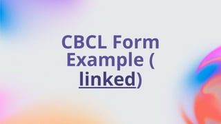 Behavior Rating Scale ASEBA Presentation | PPT