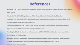 Behavior Rating Scale ASEBA Presentation | PPT