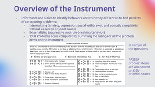 Behavior Rating Scale ASEBA Presentation | PPTX