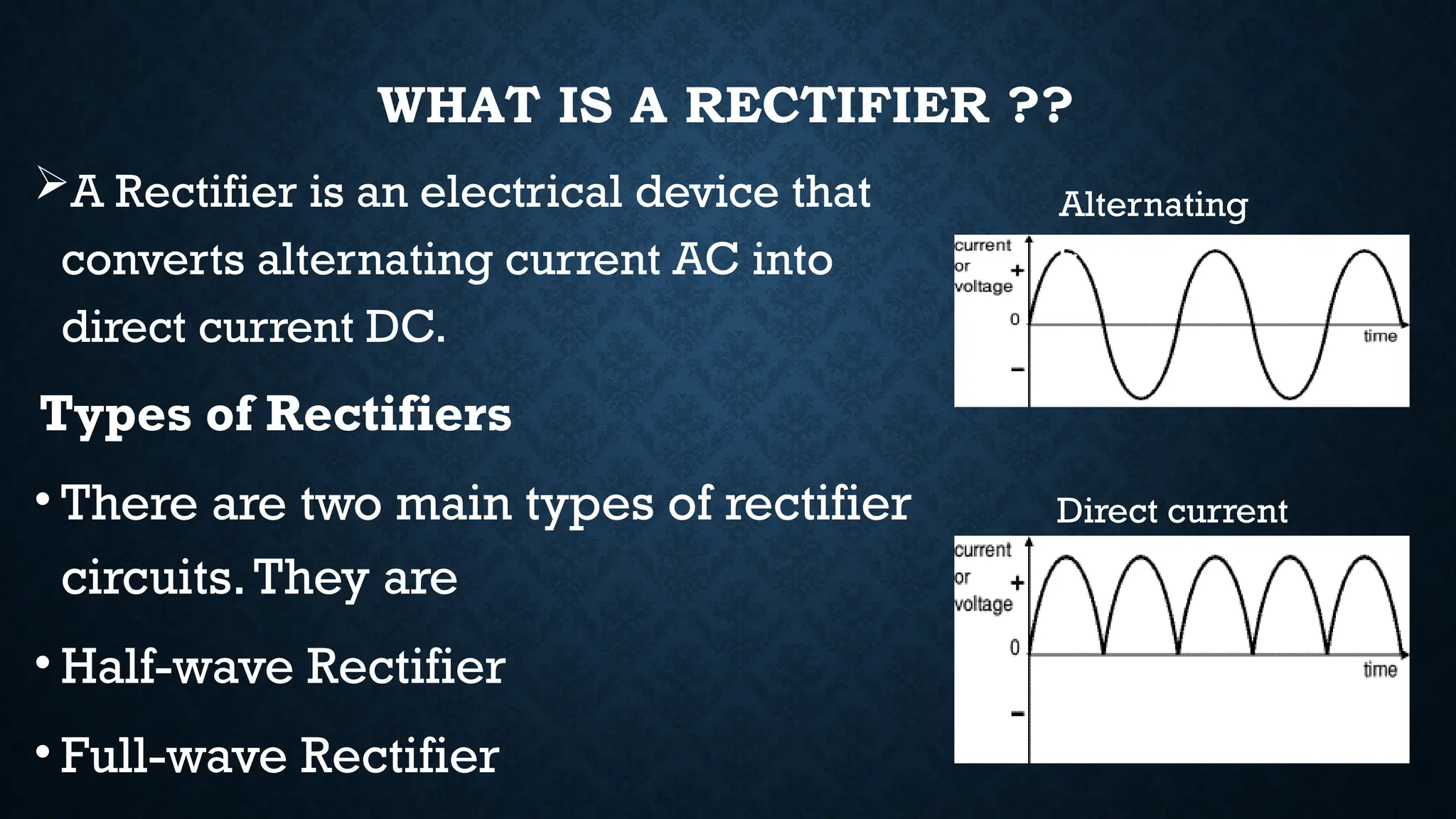 Power point presentation on Full wave rectifiers | PPTX