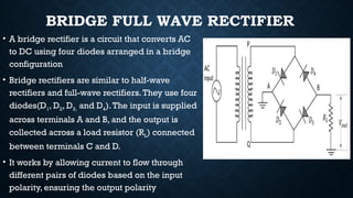 Power point presentation on Full wave rectifiers | PPTX