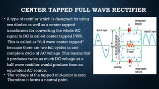 EDC power point presentation on full wave rectifiers | PPT