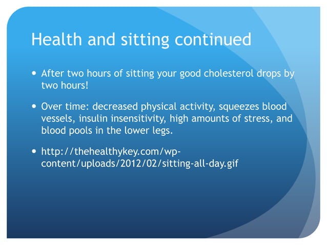 Prolonged Sitting in the Workplace | PPTX