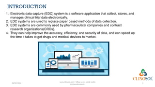Electronic Data Capture (EDC) Systems: Best Practices and Key Trends | PPTX