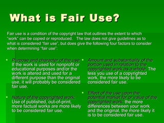 Educational Fair Use and Copyright | PPT