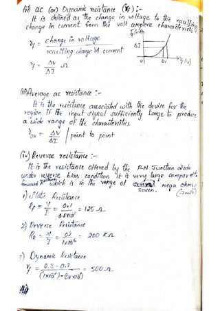 ELECTRONIC DEVICES AND CIRCUITS NOTES PDF | PDF