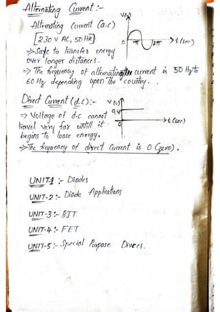 ELECTRONIC DEVICES AND CIRCUITS NOTES PDF | PDF