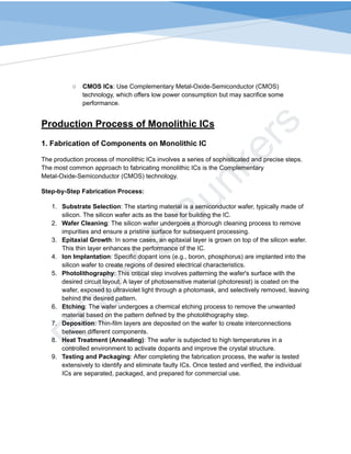 EDC Unit-5 Introduction to Integrated Circuits (ICs) | RGPV De Bunkers ...