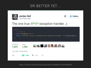 Exception-Driven Development [Lightning talk] | PDF | Programming Languages | Computing