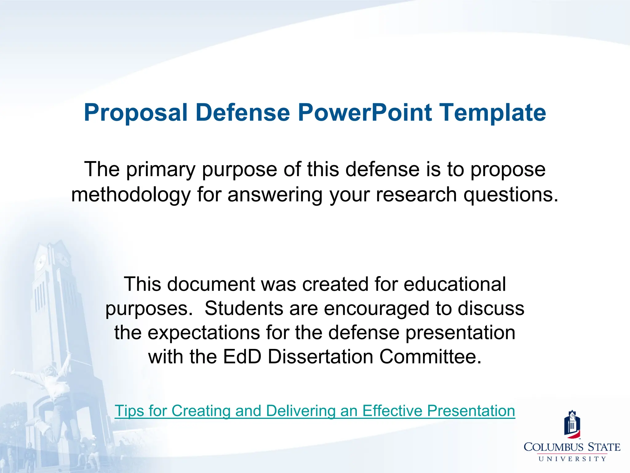 EdD-Proposal-Defense-Template For University pdf | PDF