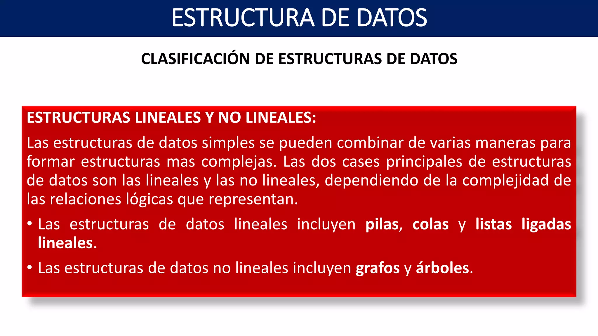 Estructura de datos - Unidad 1: Introducción a las estructuras de datos ...