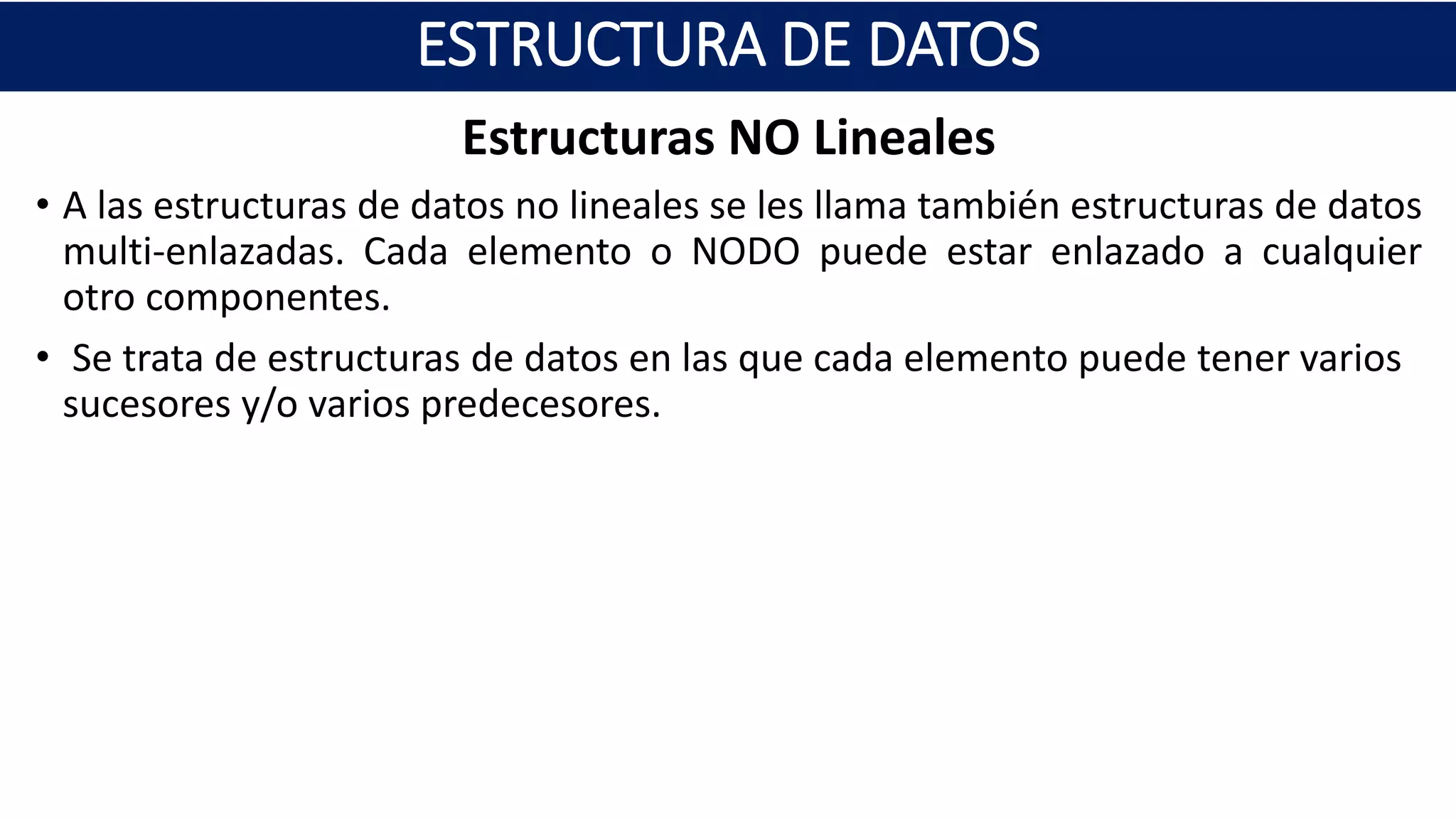 Estructura de Datos - Unidad IV: Estructuras no Lineales | PPTX
