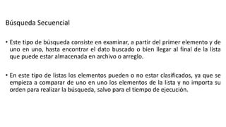Estructura de Datos - Unidad 6 Metodos de busqueda | PPTX