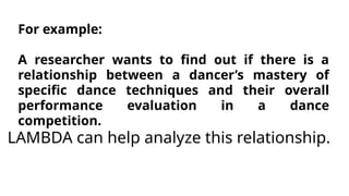 Understanding Lamba: Its Role and Application in Statistical Analysis | PPT