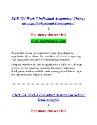 Edd 724 Massive Success / snaptutorial.com