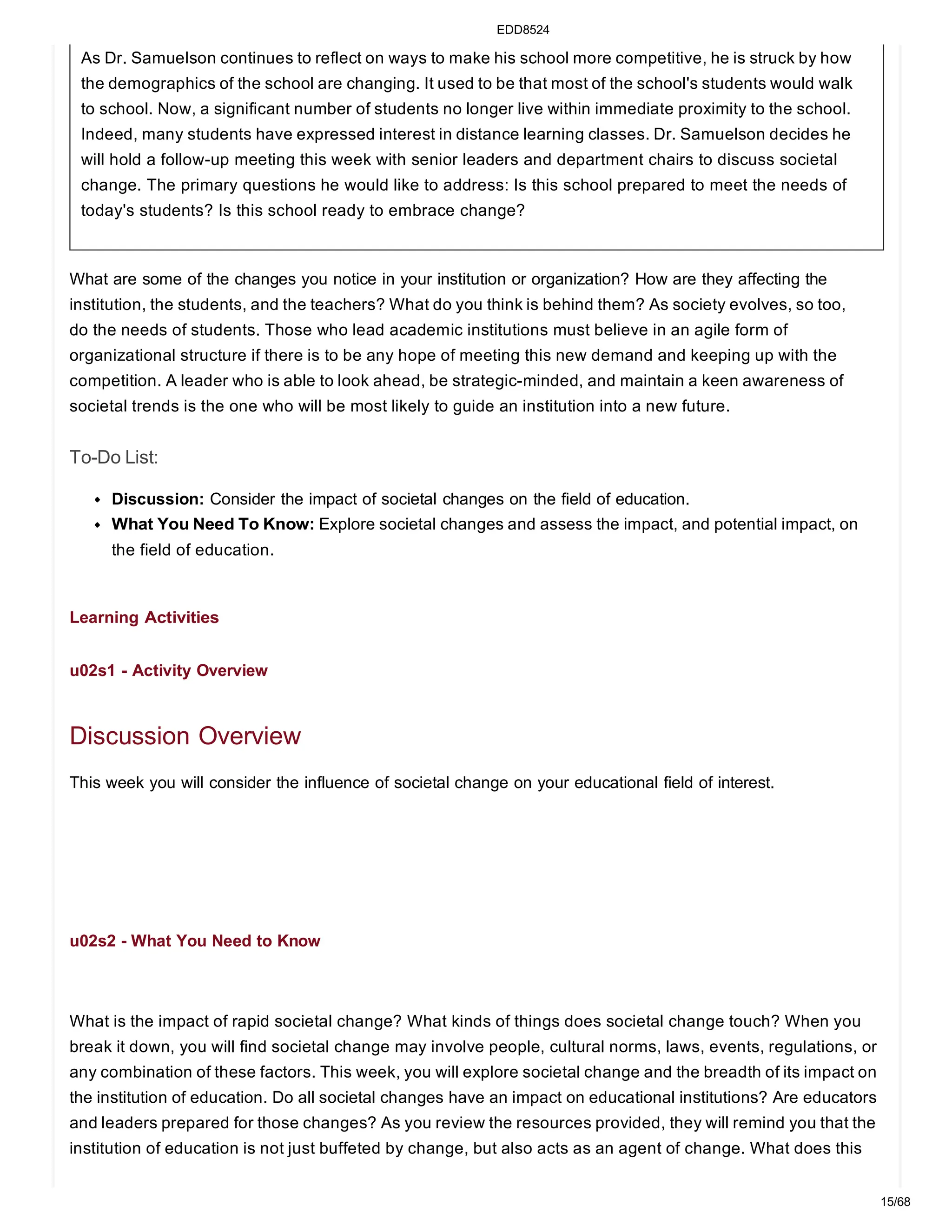 EDD8524 The Future of Educational Leader | PDF