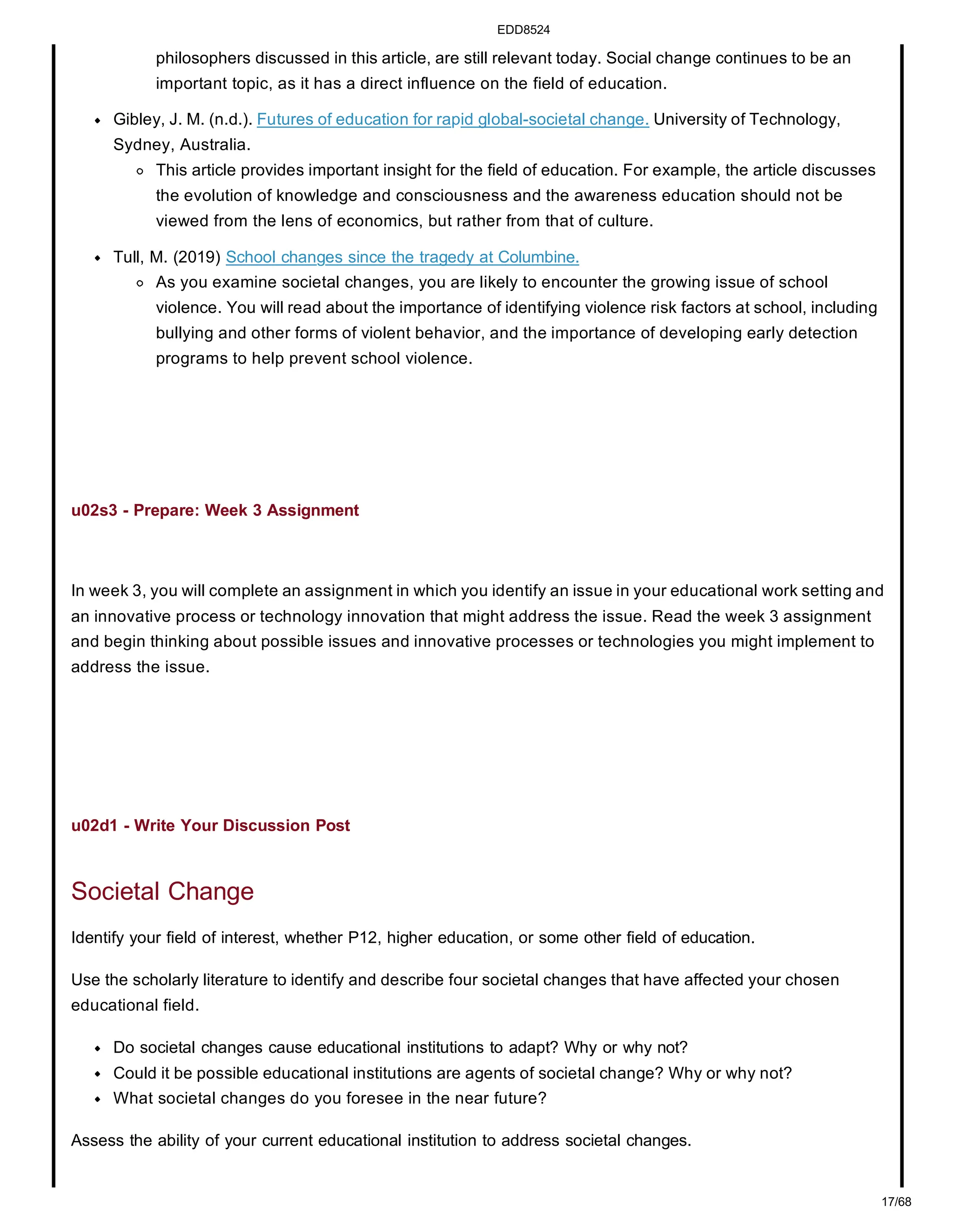 EDD8524 The Future of Educational Leader | PDF