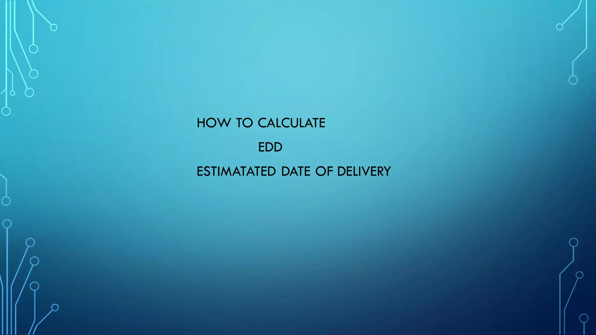 Edd calculation techniques | PDF