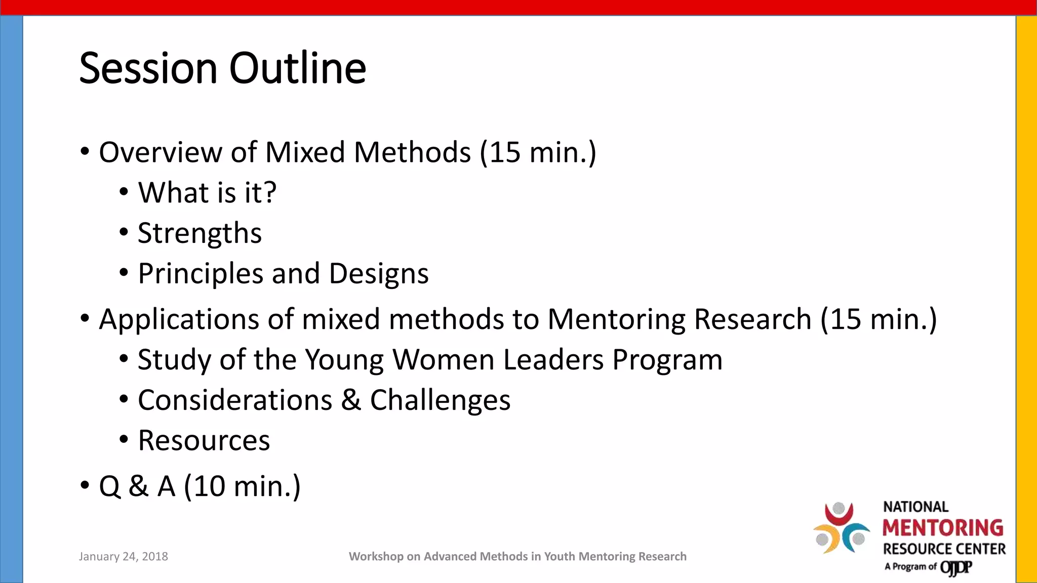 Mixed Methods as a Tool in Mentoring Research | PPTX