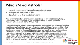 Mixed Methods as a Tool in Mentoring Research | PPTX