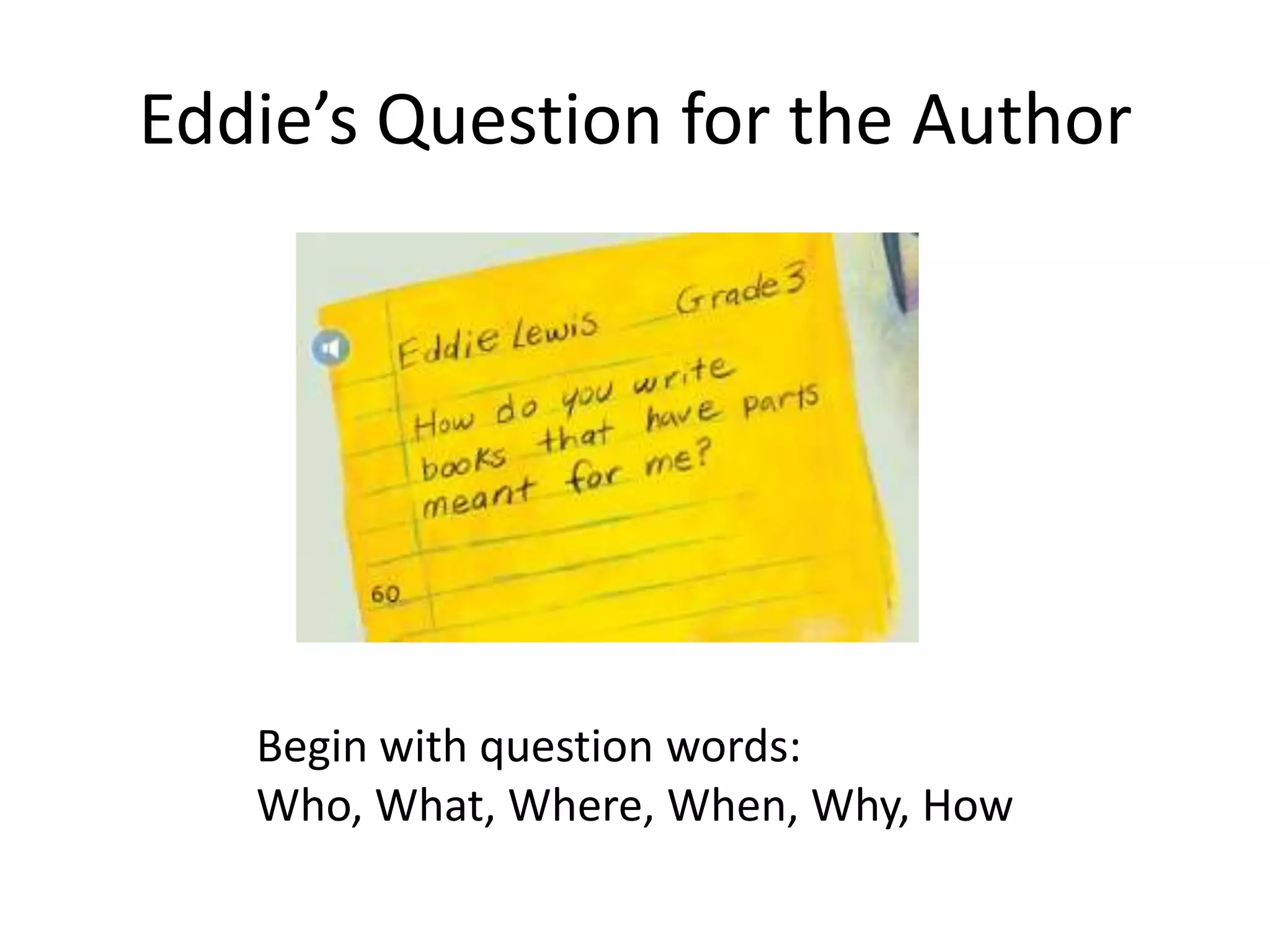 Eddie met the author | PPTX