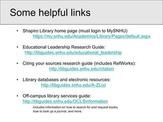 Introduction to Shapiro Library Resources | PPTX
