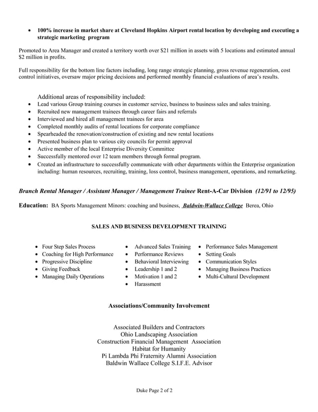 Ed Duke Resume | PDF