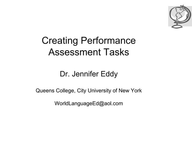 Eddy Creating Performance Assessment Tasks | PDF