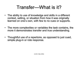 Eddy Creating Performance Assessment Tasks | PDF