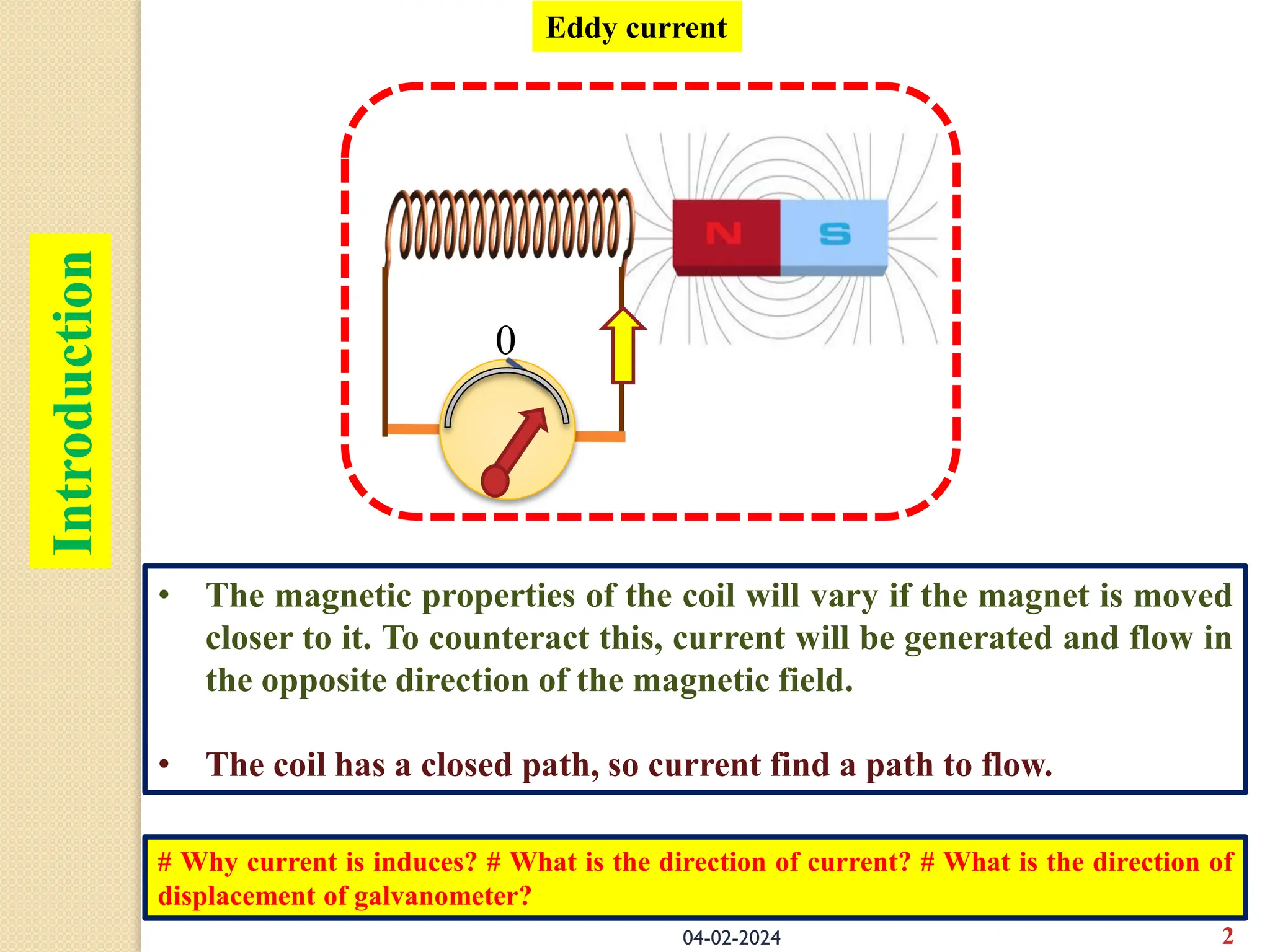 Eddy current, Faradays Law, Right hand grip rule | PDF