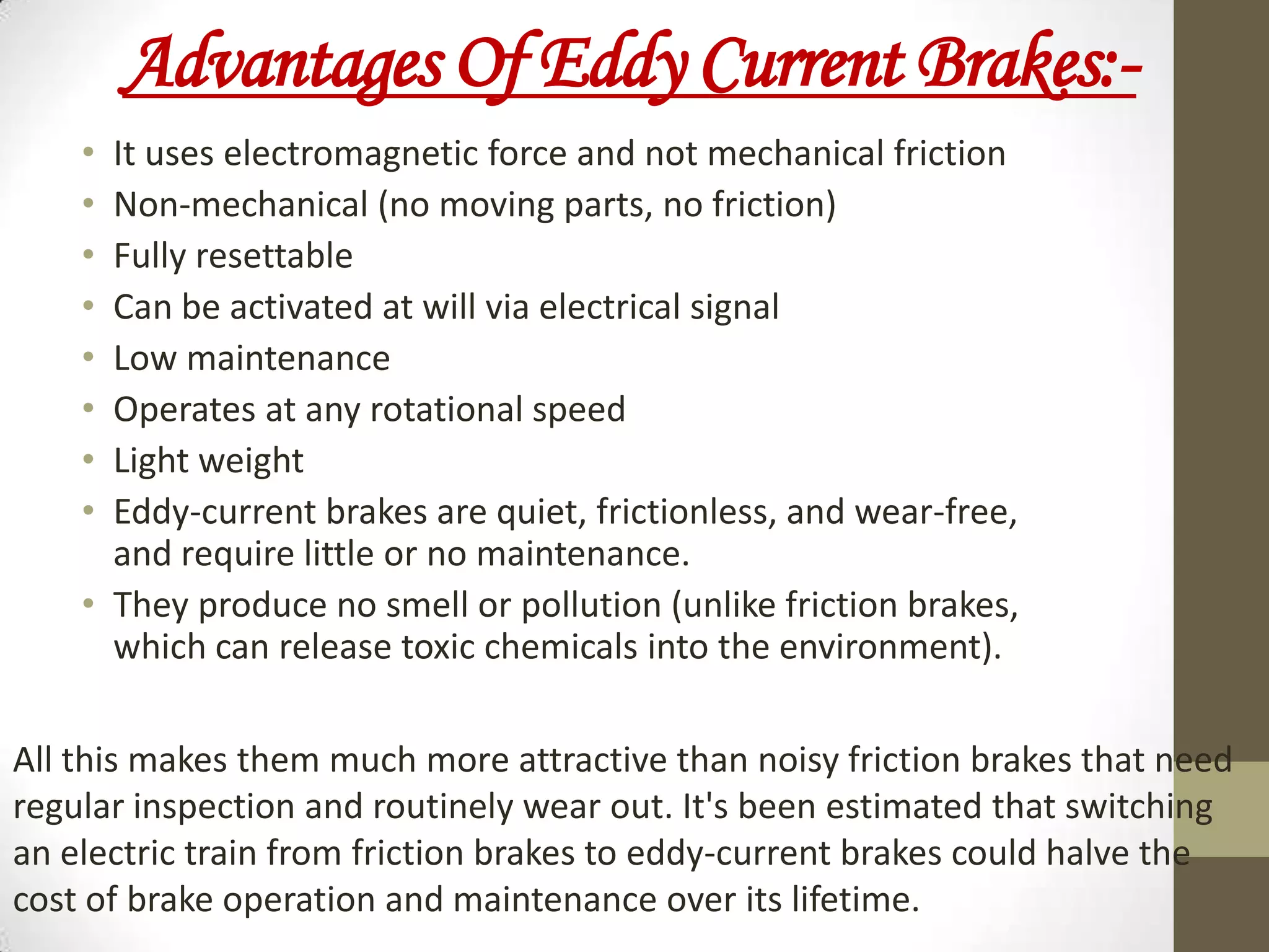 Eddy current brake | PPTX