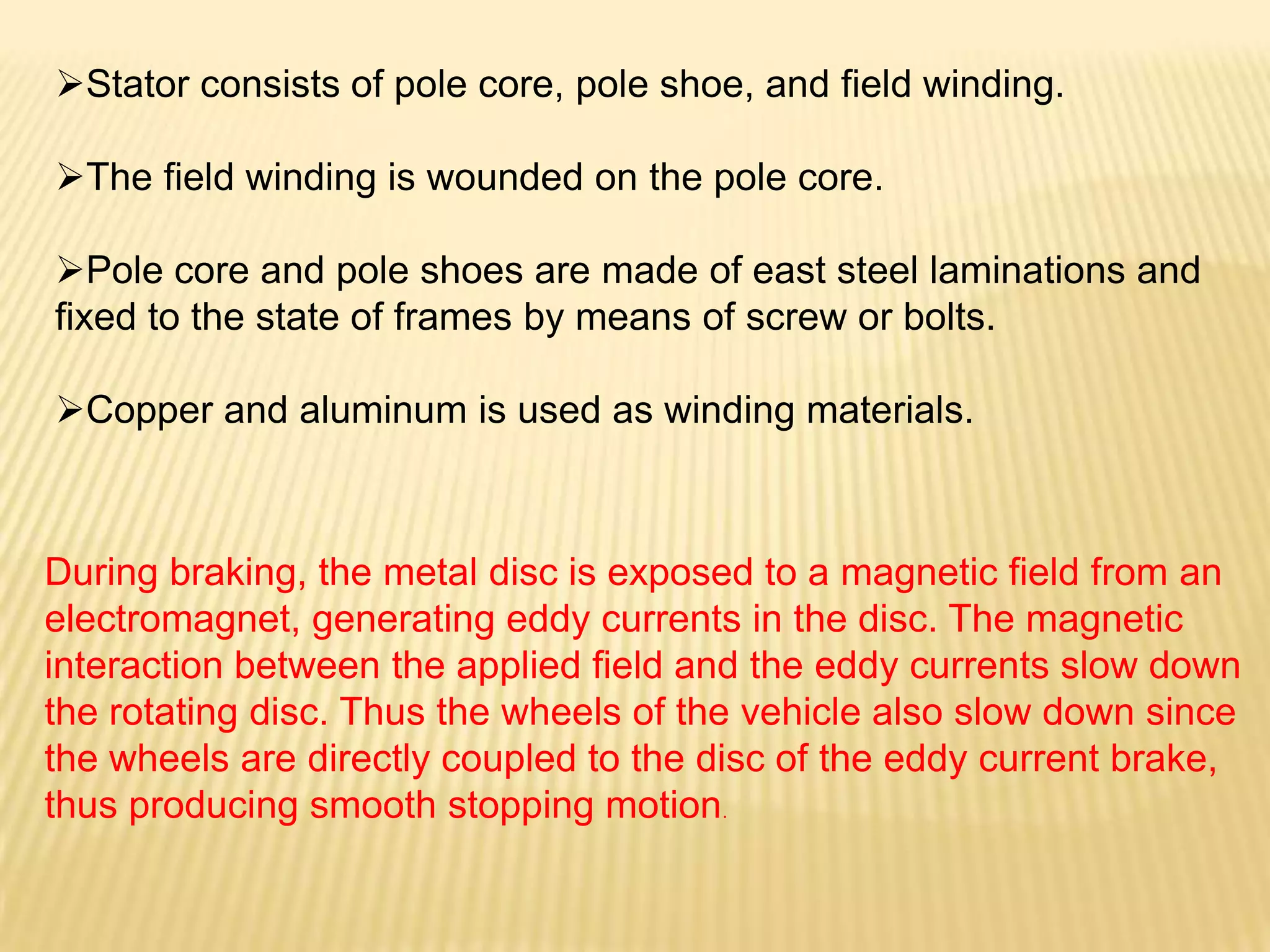 Eddy current brake | PPTX