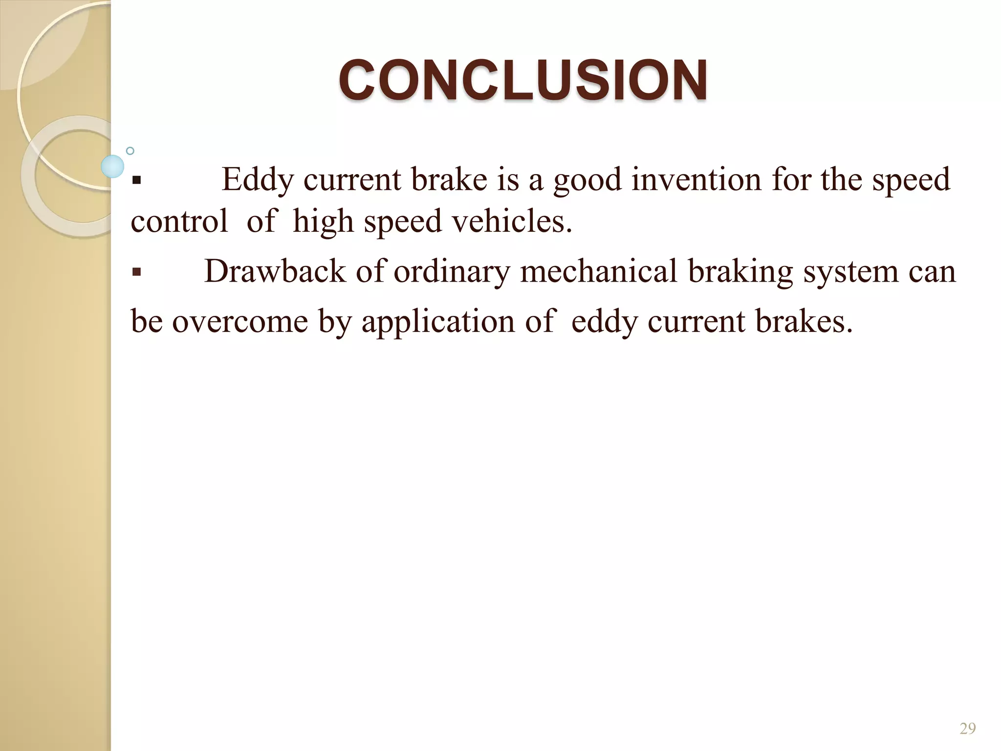 Eddy current brake | PPTX
