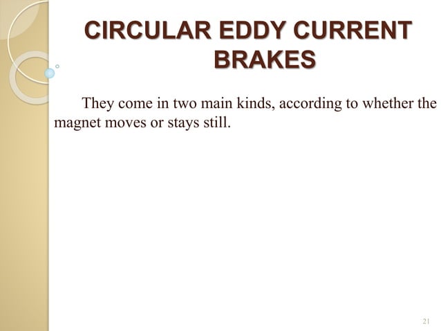 Eddy current brake | PPTX