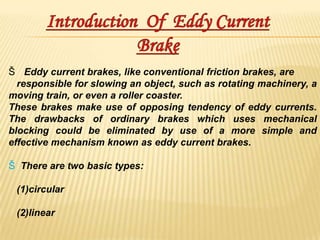 Eddycurrentbrakes | PPT