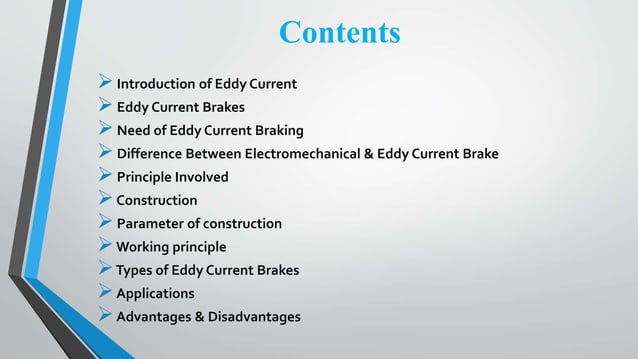 Eddycurrentbrakes | PPTX | Physics | Science
