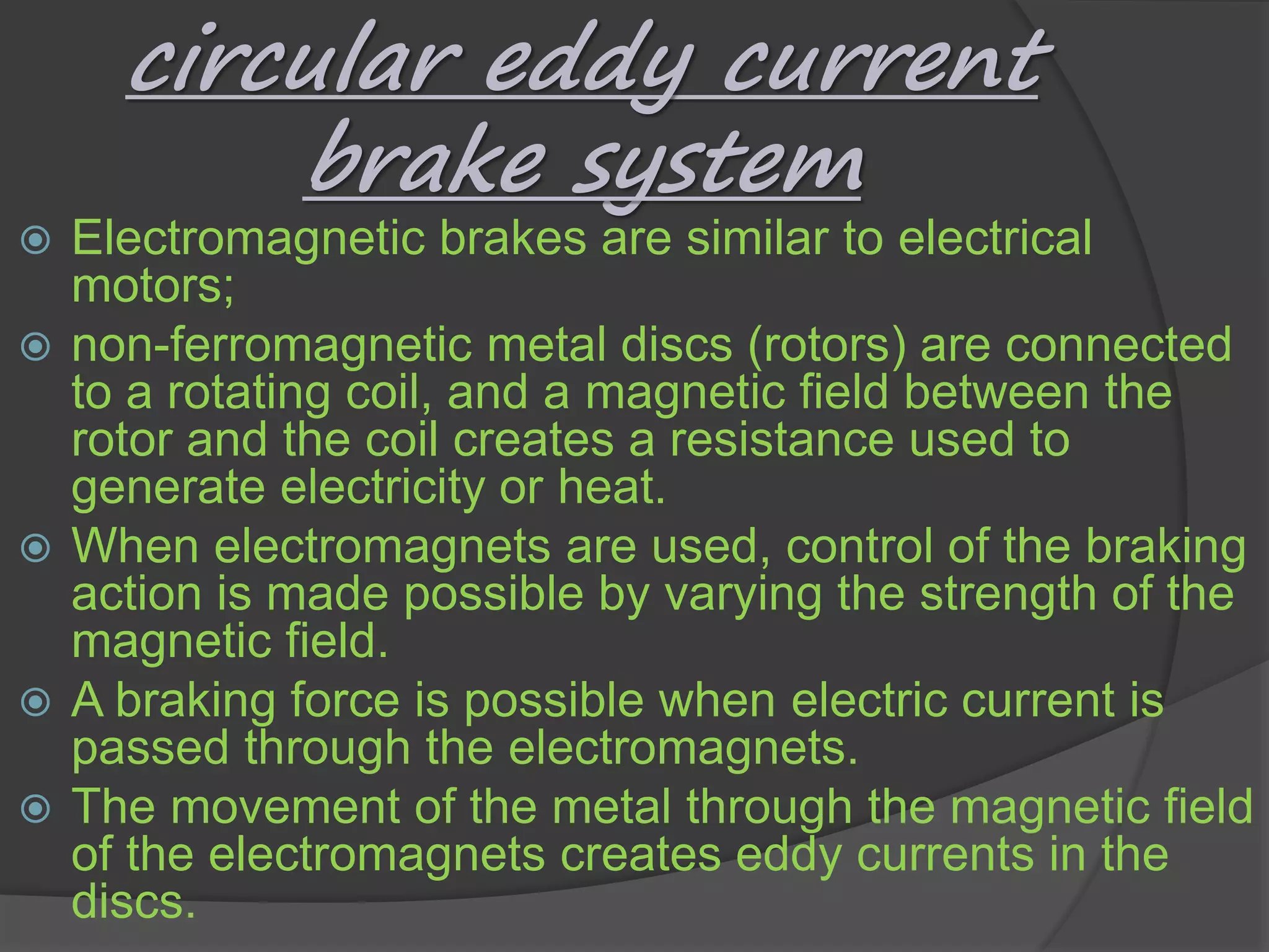 Eddy current brakes | PPTX