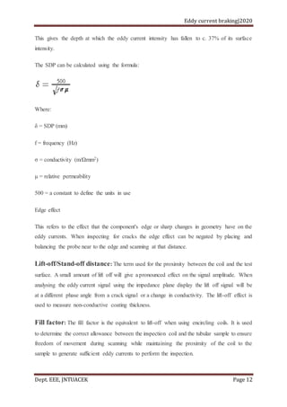 Eddy current braking documentation by Dilli Harsha | DOCX
