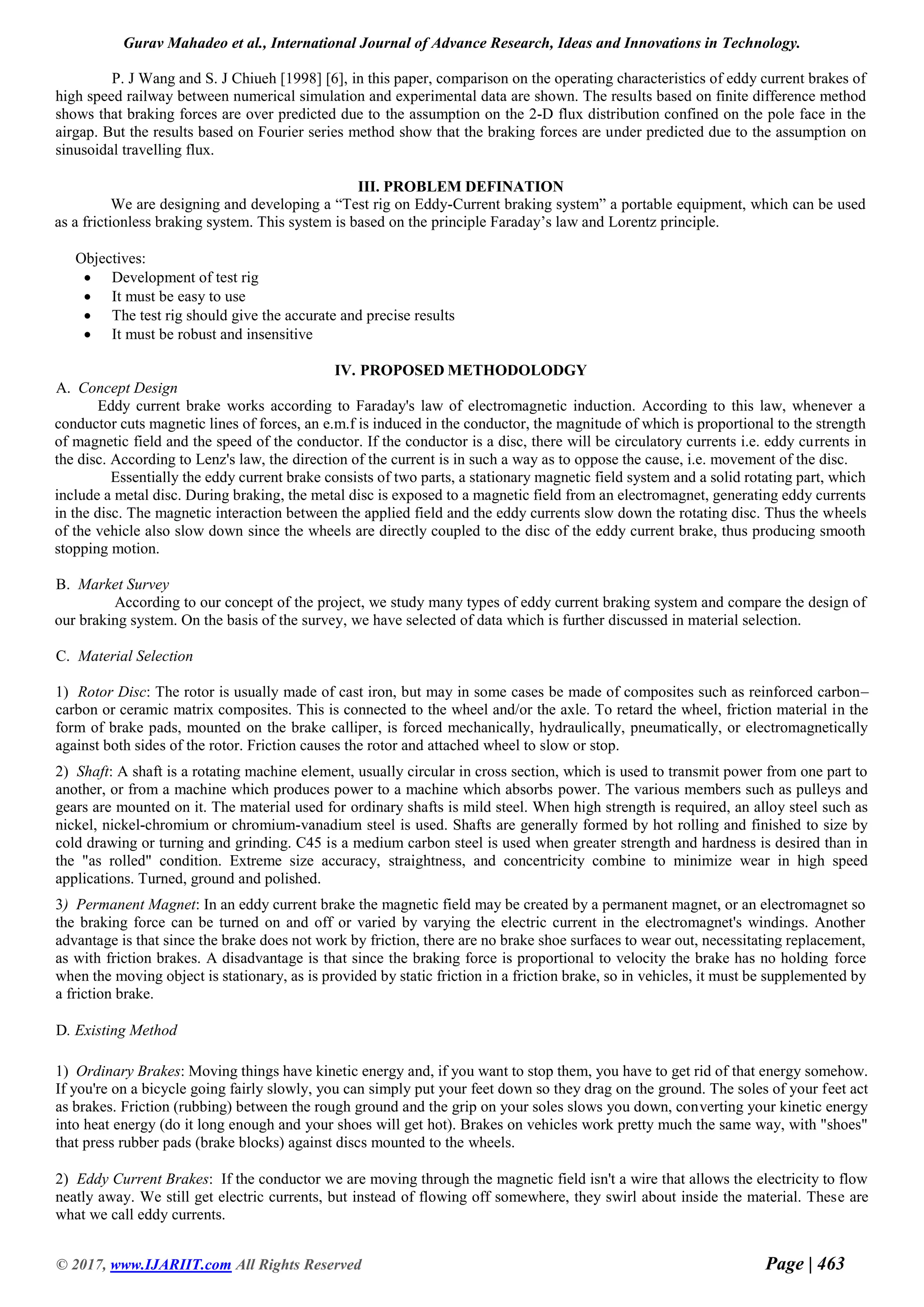 Eddy current braking system | PDF